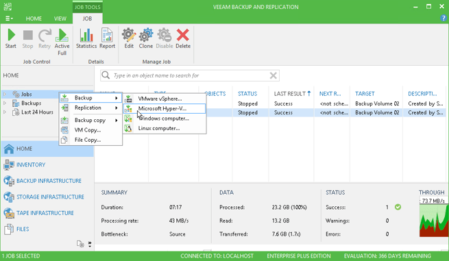 How to: Create a Local Virtual Machine Backup Job using Veeam B&R